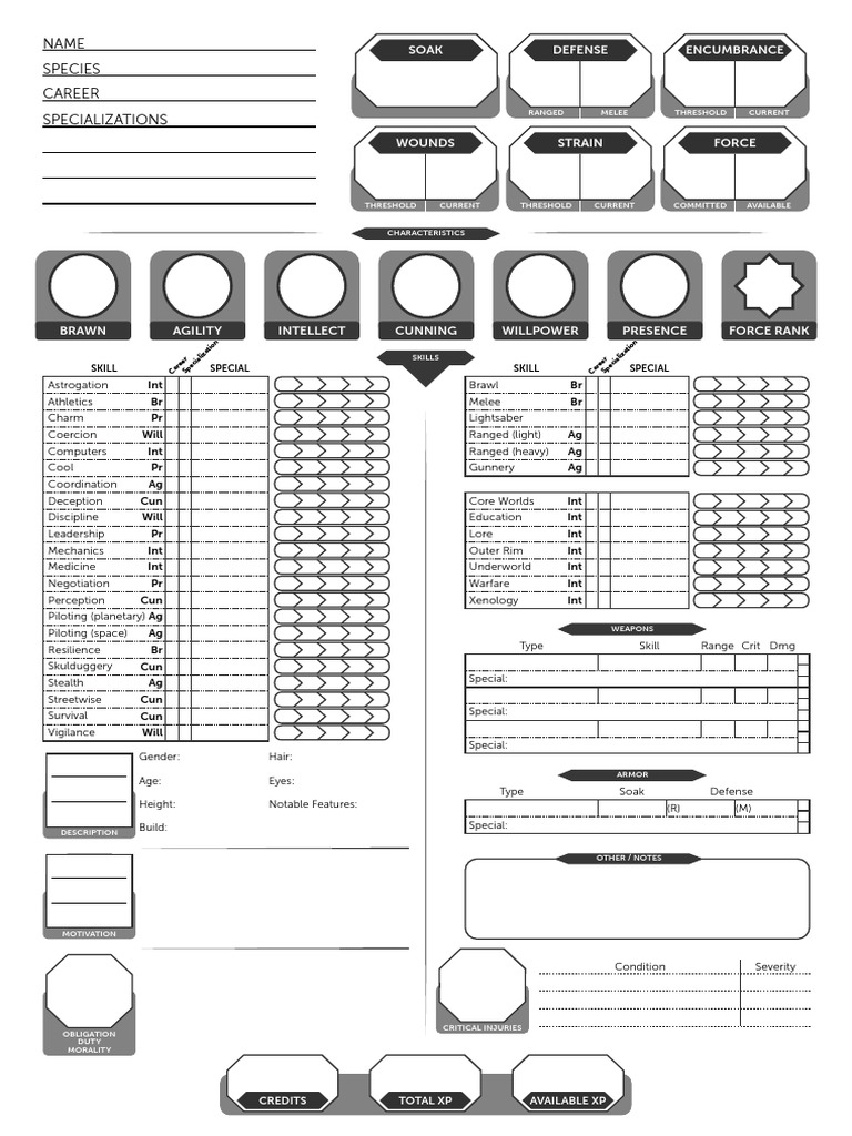 Alternate Character Sheet | PDF