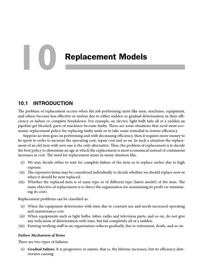 Replacement Models Simple | PDF | Science & Mathematics