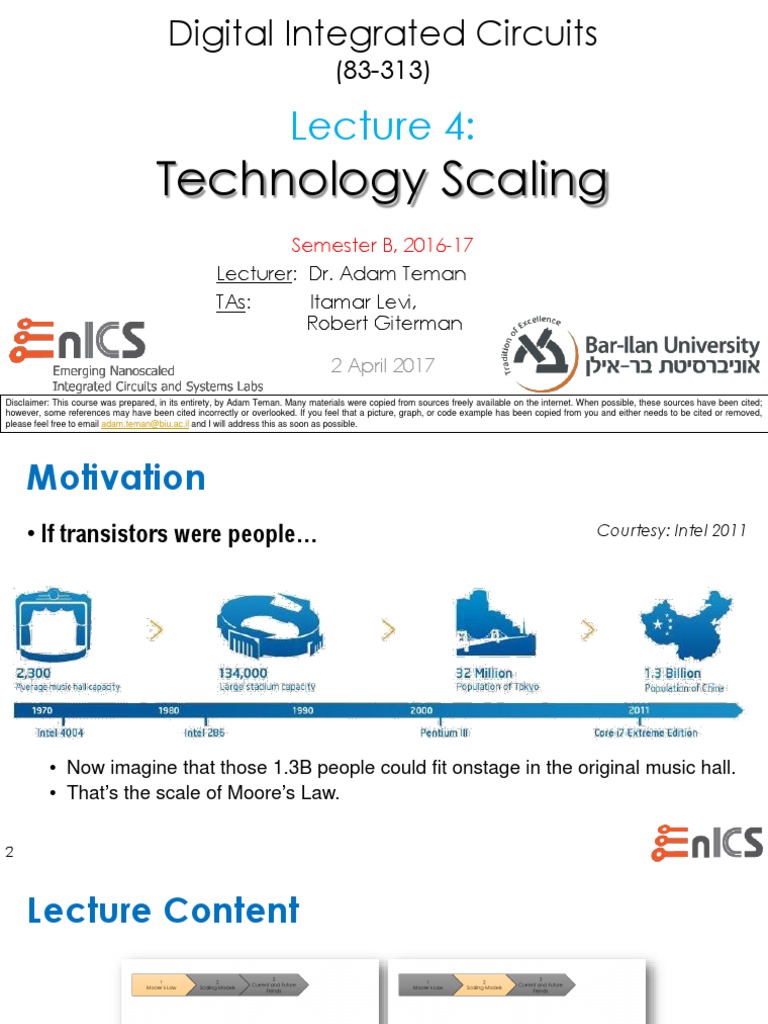 Lecture 4 Scaling Descargar Gratis Pdf Integrated Circuit Mosfet