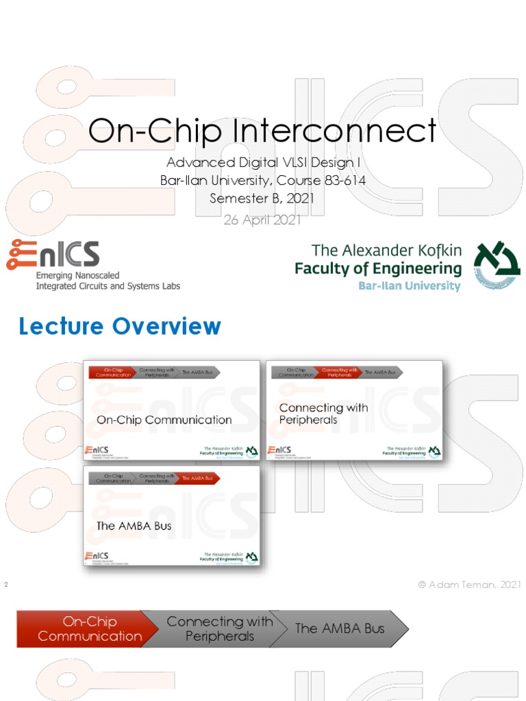 Lecture 4 On Chip Interfaces 2021 | PDF