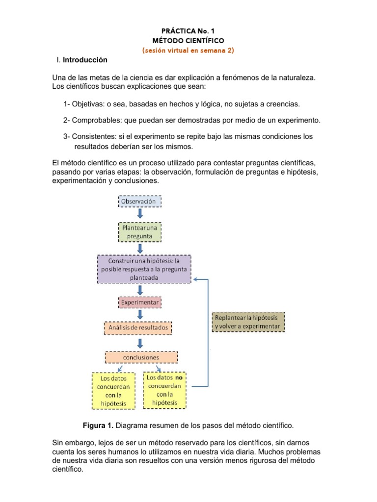 PRÁCTICA No.1 Método Científico | PDF | Experimentar | Método científico
