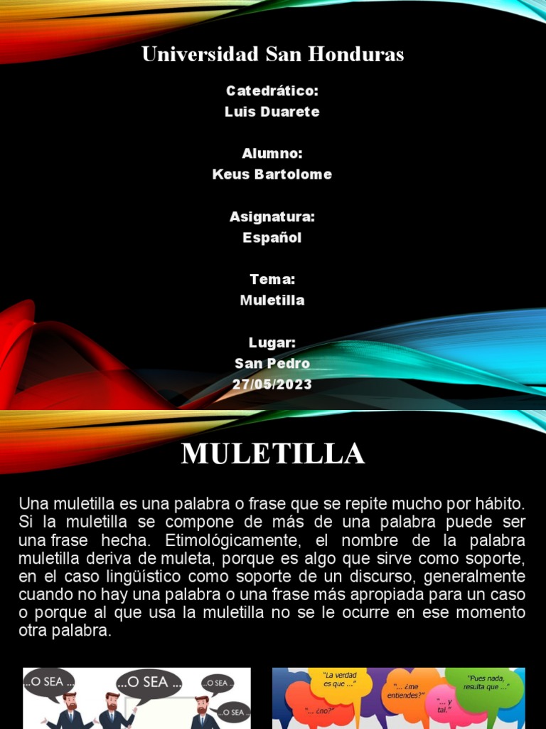 Definición y eliminación de muletillas | PDF | Ciencia cognitiva ...