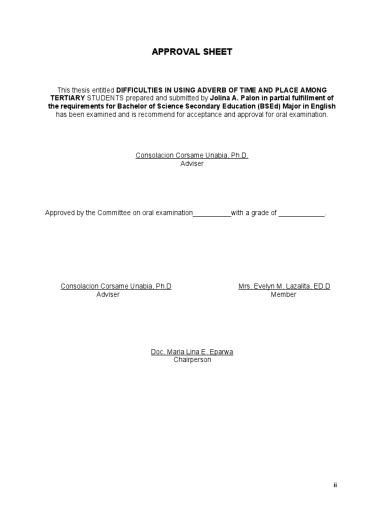 Approval Sheet | PDF