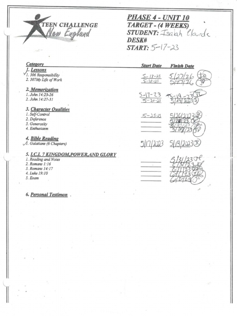 Isaiah P Phase 4 Unit 10 | PDF