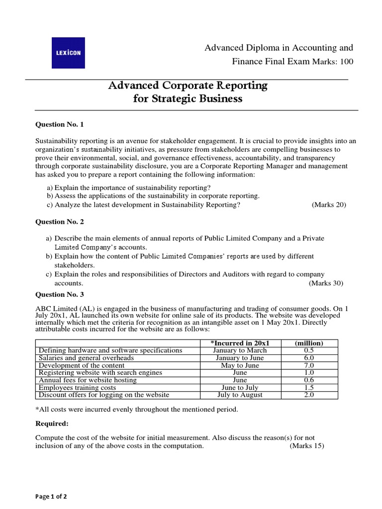 12_Advanced Corporate Reporting for Strategic Business | PDF | Equity ...