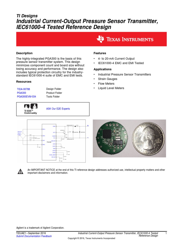 Pressure Sensor EMC-61000-4 | PDF | Bipolar Junction Transistor ...