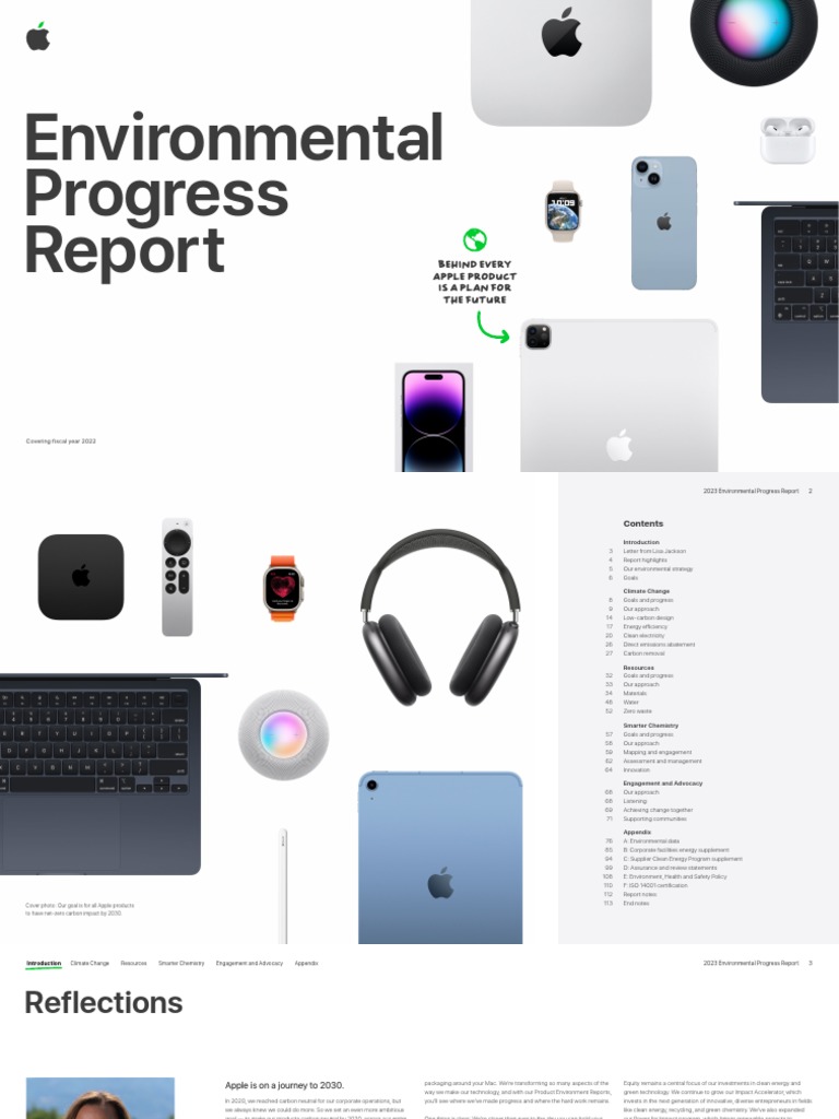 Apple Environmental Progress Report 2023 | PDF | Low Carbon Economy ...