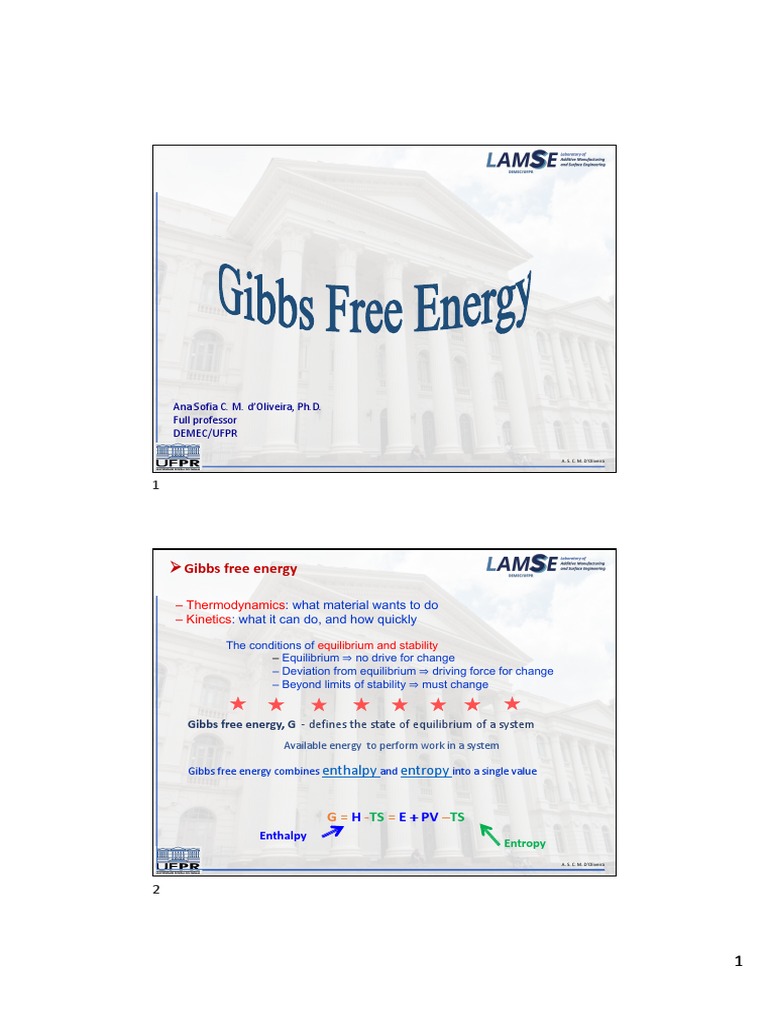 Gibbs Free Energy | PDF | Gibbs Free Energy | Phase (Matter)