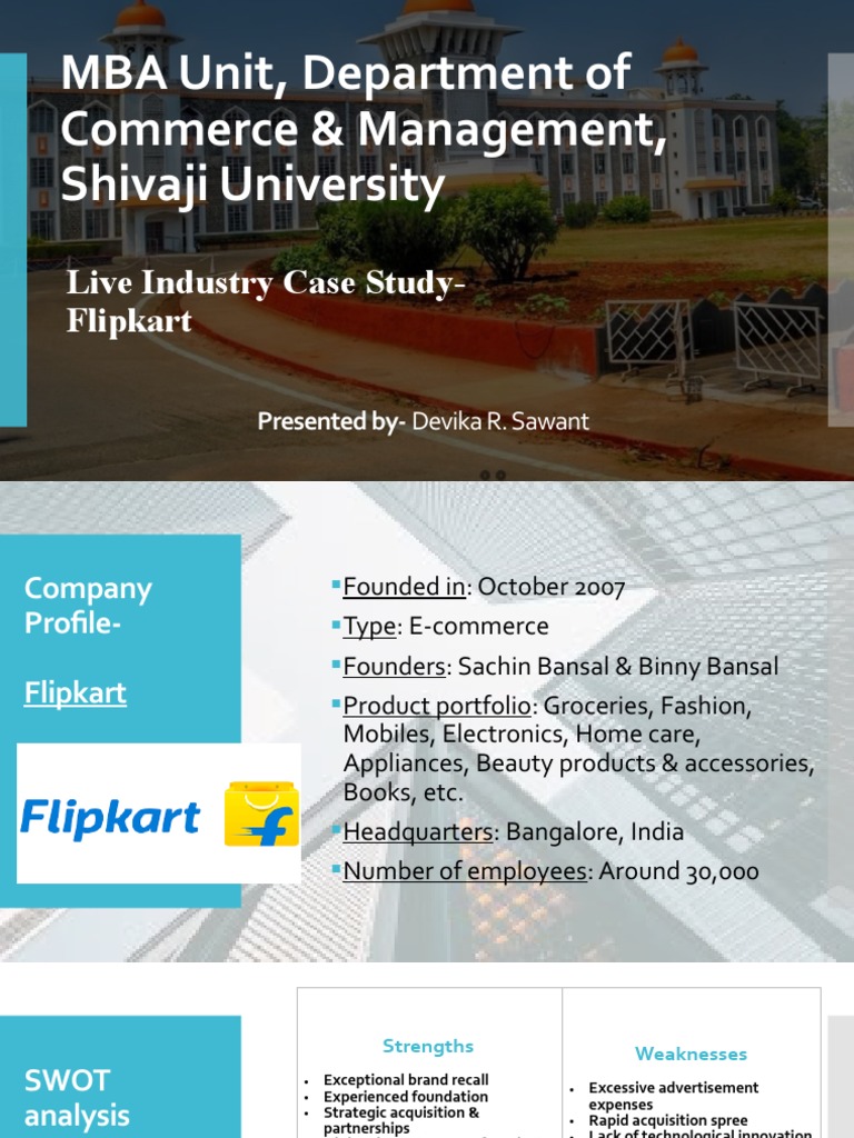 MBA Unit, Department of Commerce & Management, Shivaji University | PDF | E Commerce | Swot Analysis