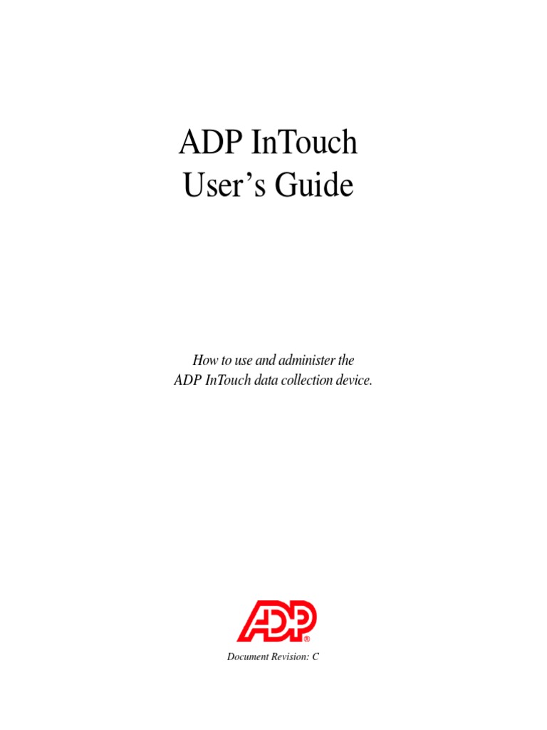 Adp Intouch User S Guide Pdf Electromagnetic Interference Radio