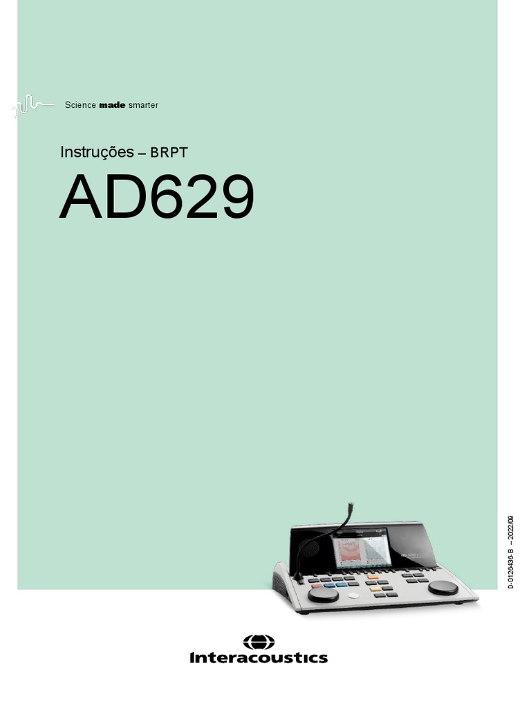 Manual Interacoustics AD629 | PDF | Fones de ouvido | Perda de Audição
