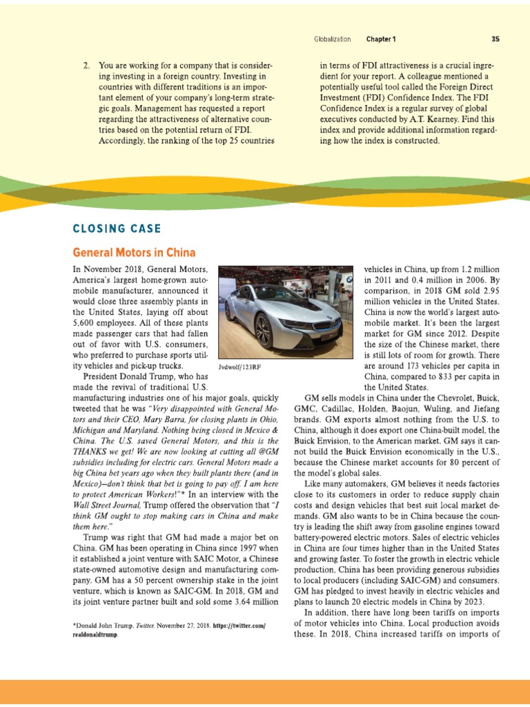 Closing Case: China General Motors | PDF