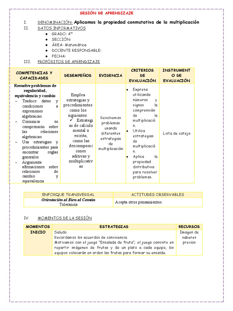 SEMANA 2 - UNIDAD 3- 4 GRADO | PDF | Evaluación | Aprendizaje