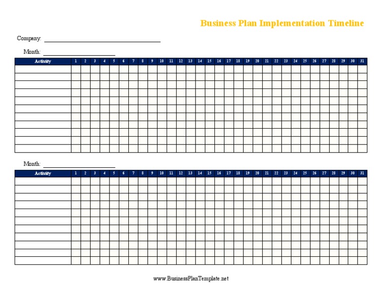 2-Month Business Plan Timeline | PDF