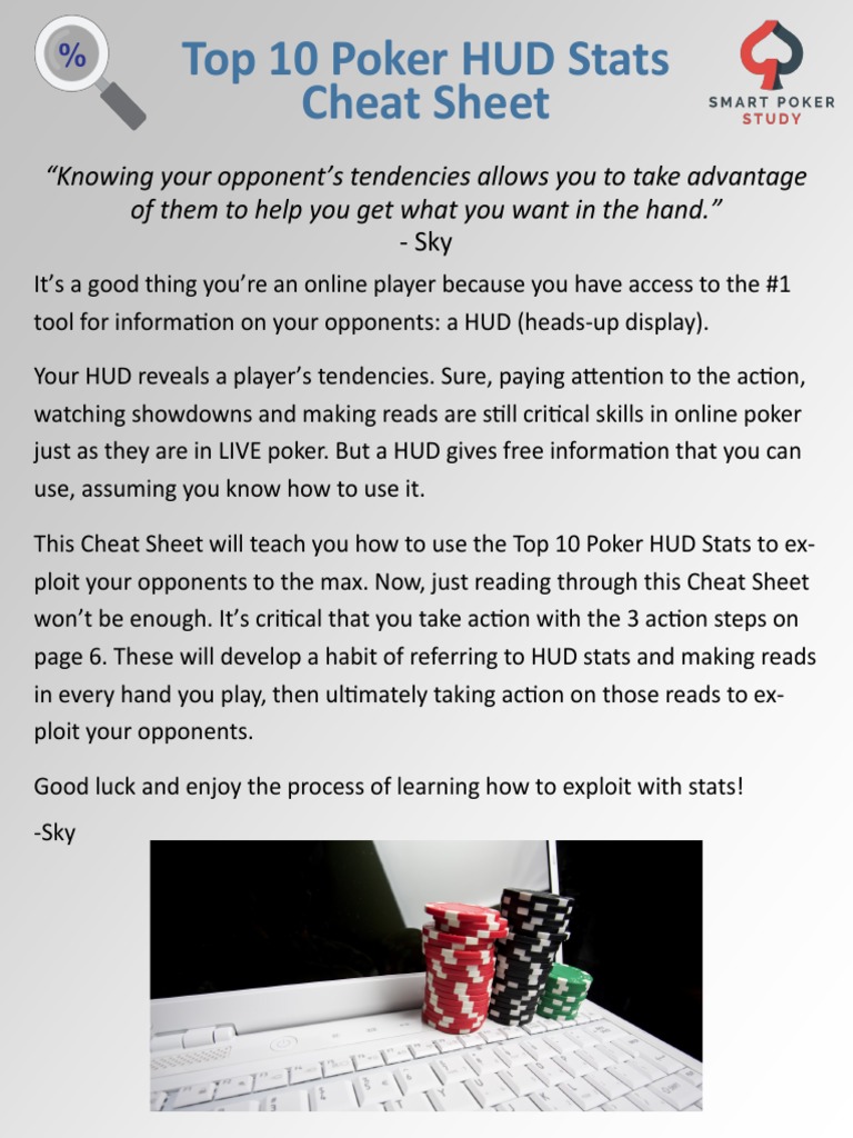 Top 10 Poker HUD Stats Cheat Sheet | PDF