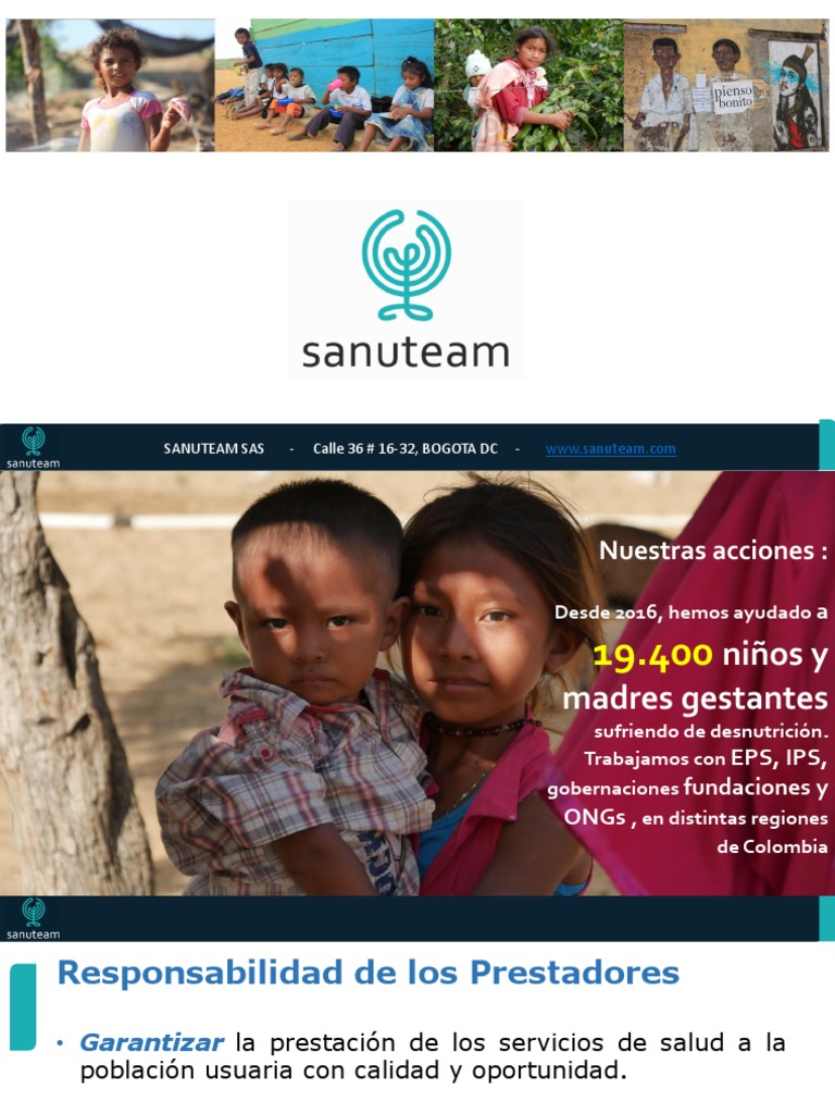 Presentacion Nutrición SANUTEAM | PDF | Amamantamiento | Desnutrición