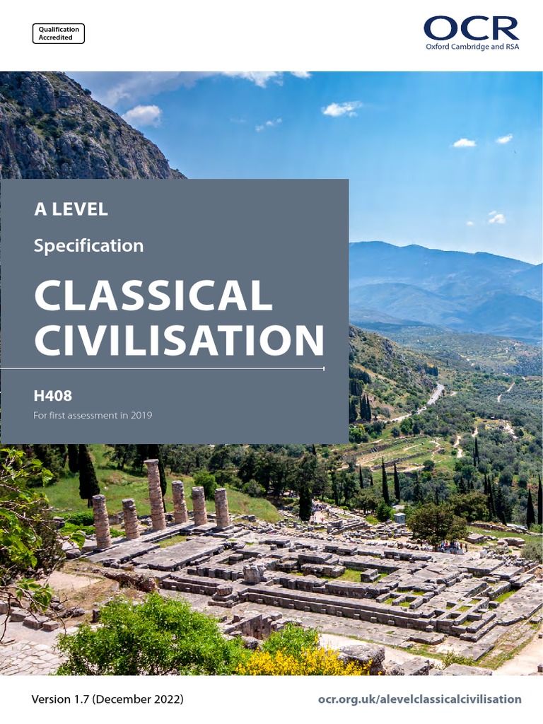 Specification Accredited A Level Classical Civilisation h408 OCR | PDF ...