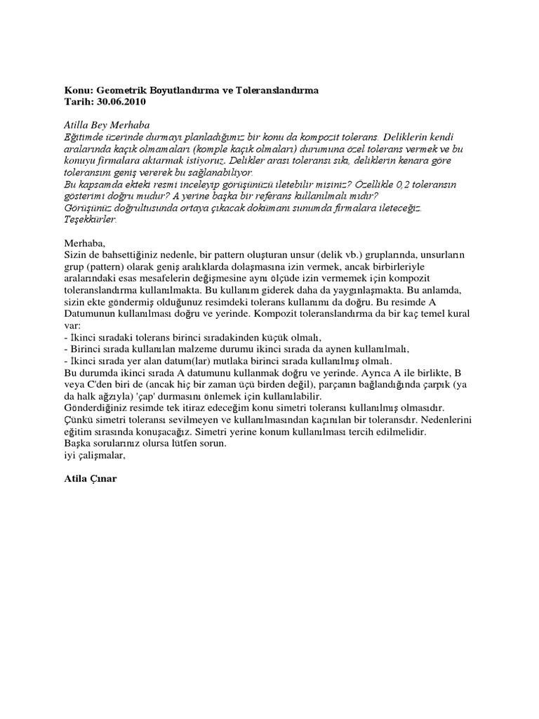 GDT 30.06.2010 Kompozit-Konum-Toleransi | PDF
