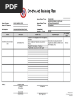 OJT Training Plan Template | PDF | Business