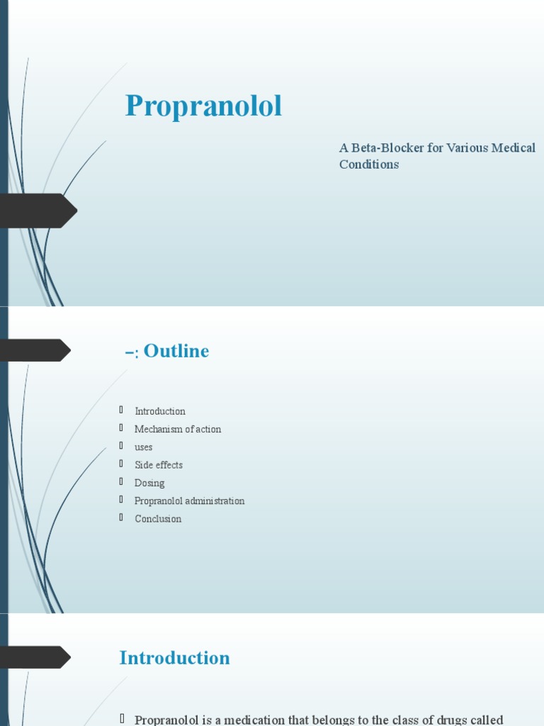 Propranolol | PDF
