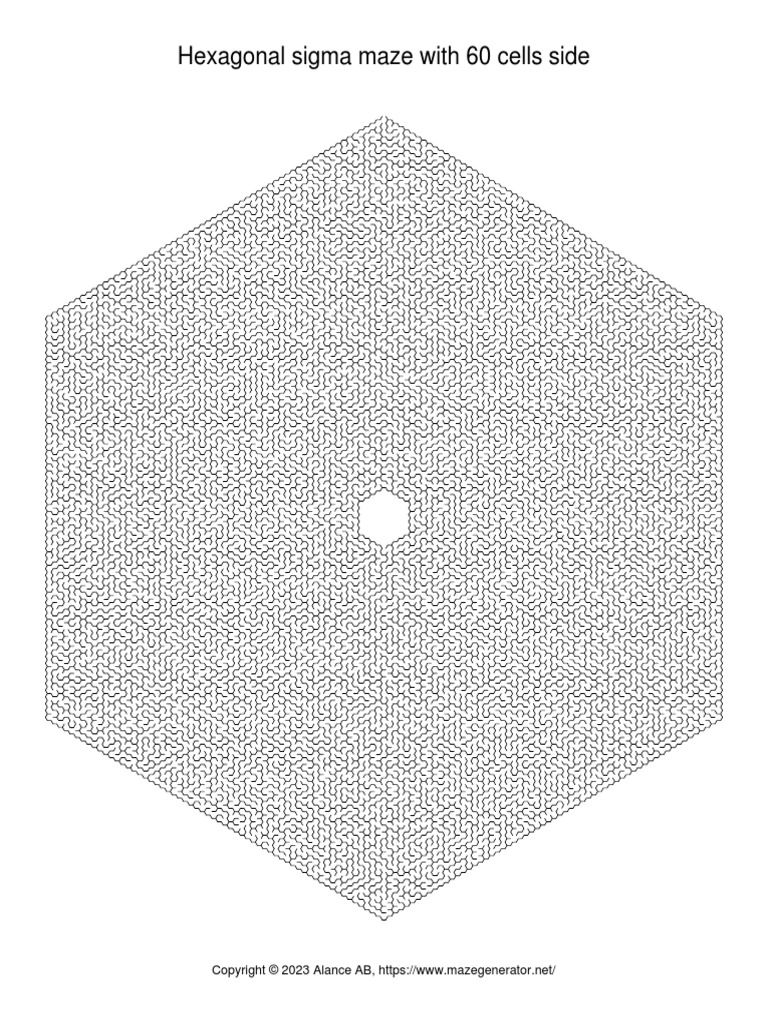 Hexagonal Sigma Maze With 60 Cells Side | PDF