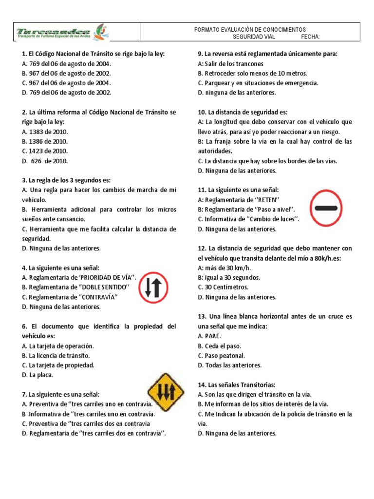 Prueba Conocimientos Seguridad Vial Ture Unlocked (1) | PDF | Peatonal