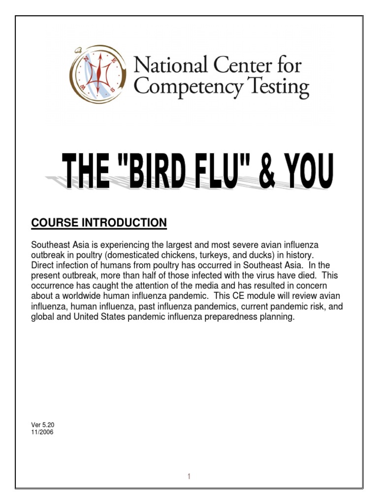 The Bird Flu and You | PDF | Influenza | Avian Influenza