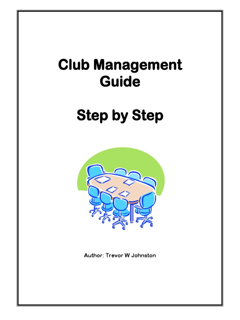 CBC Trevor Johnstone Club Management Guide | PDF | Leadership | Goal