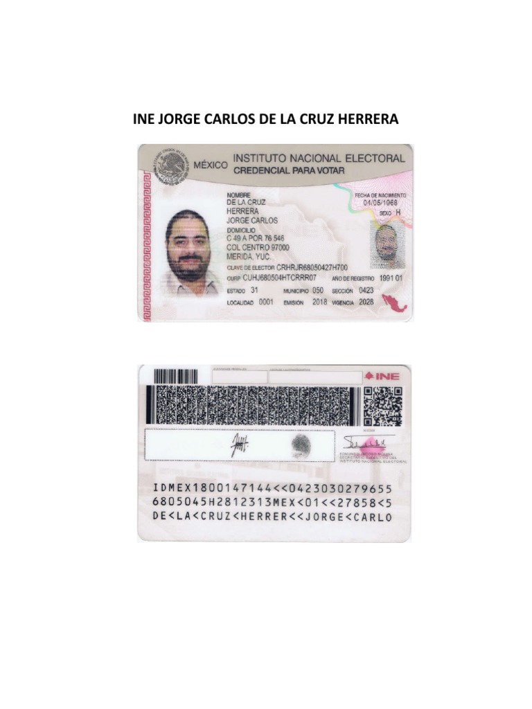 INE Jorge Carlos de La Cruz Herrera COLOR | PDF