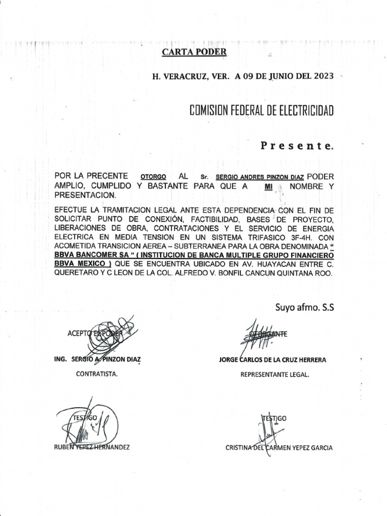 Carta Poder Carta Poder De Fill Online, Printable, Fillable, Blank