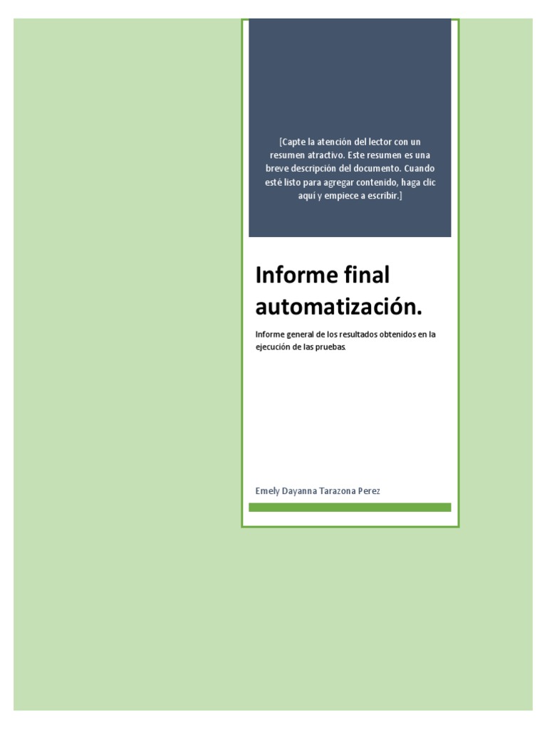 Documento - Guia - Informefinal Semana 4 | PDF | Software | Inteligencia artificial