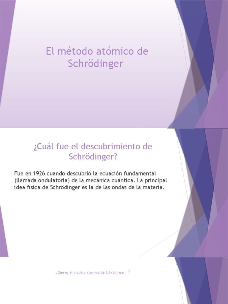 Modelo Atómico de Schrödinger: Ondas Cuánticas | PDF | Ecuación de ...
