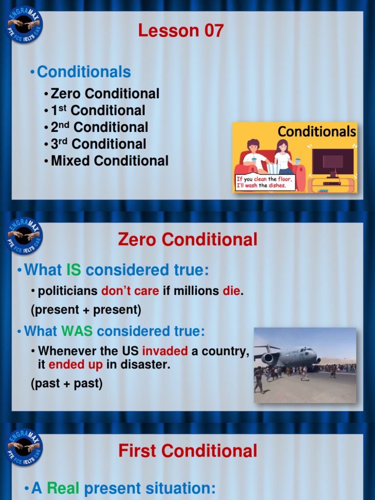 7 2 Lesson 07 Conditionals Pdf Syntax Linguistics