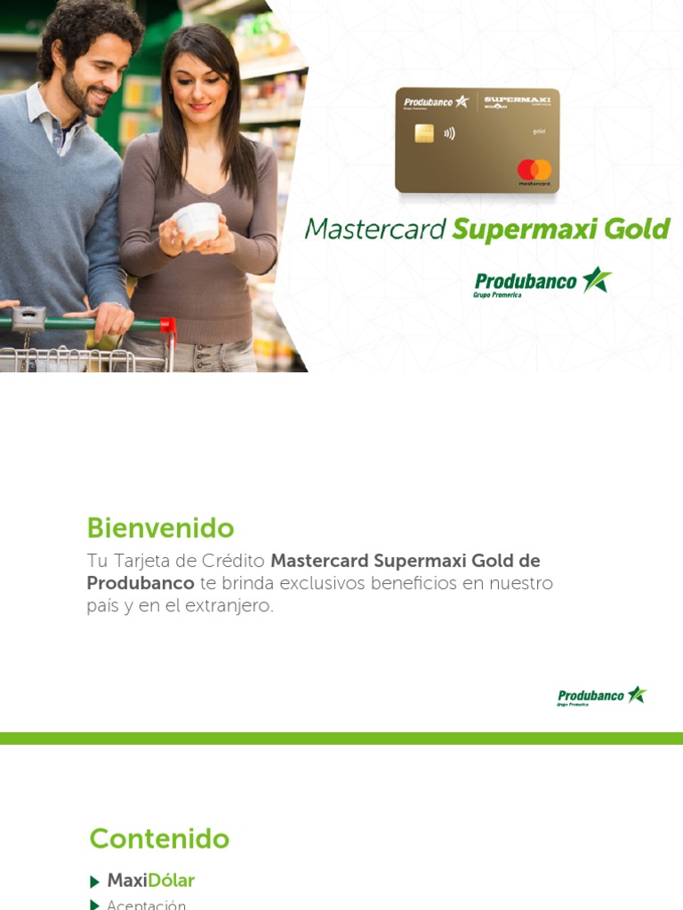 Kit MC SPX Gold Produbanco 2021 | PDF | Tarjeta de crédito | Industrias de servicio