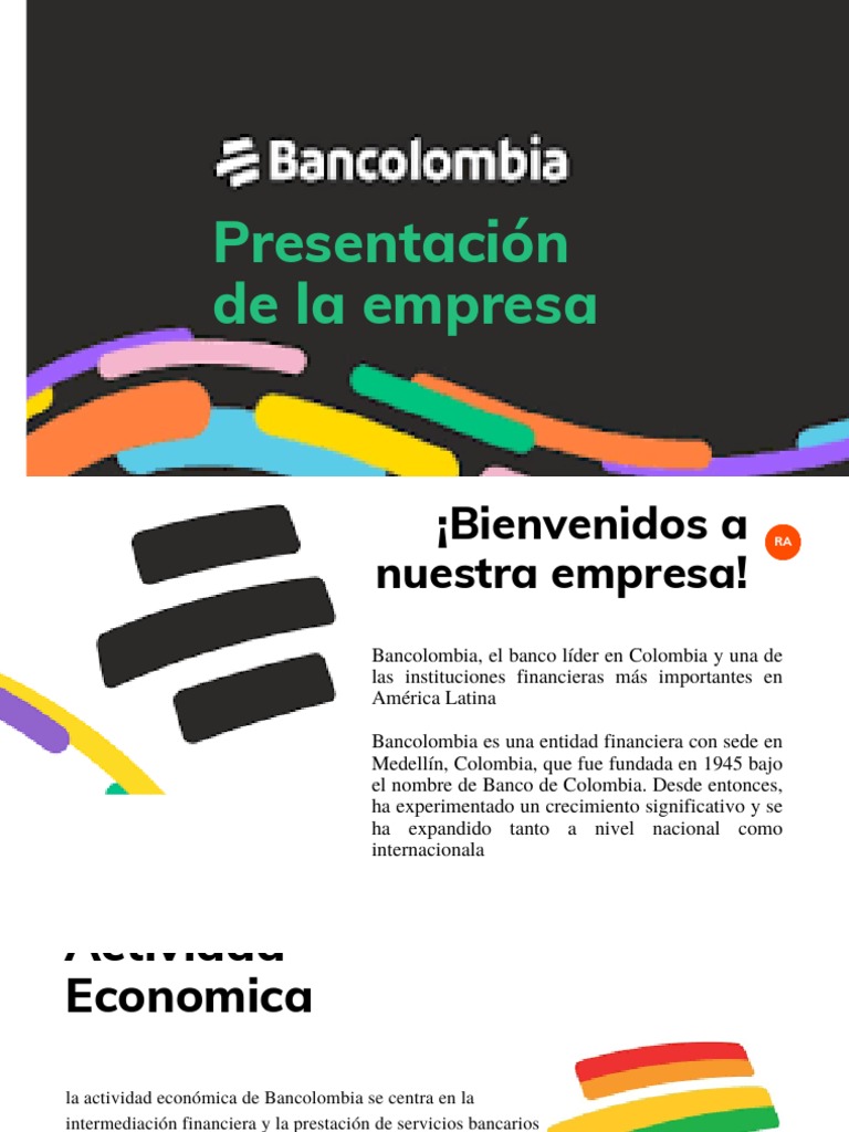 Presentación Empresarial bancolombia | PDF | Sector privado | Economias