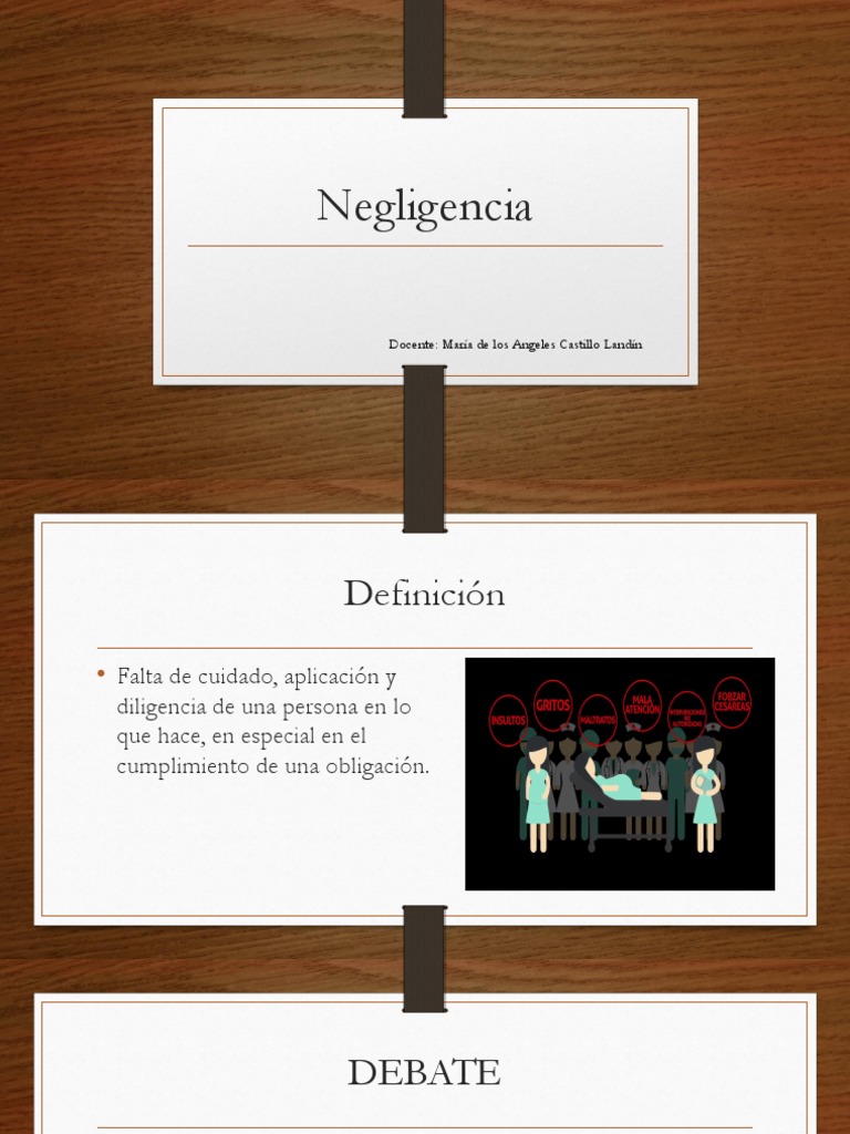 Negligencia | PDF | Enfermería | Cuidado de la salud