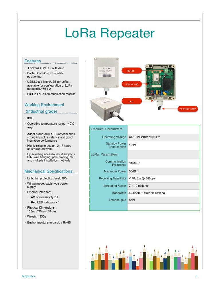 LoRa Repeater Specifications | PDF