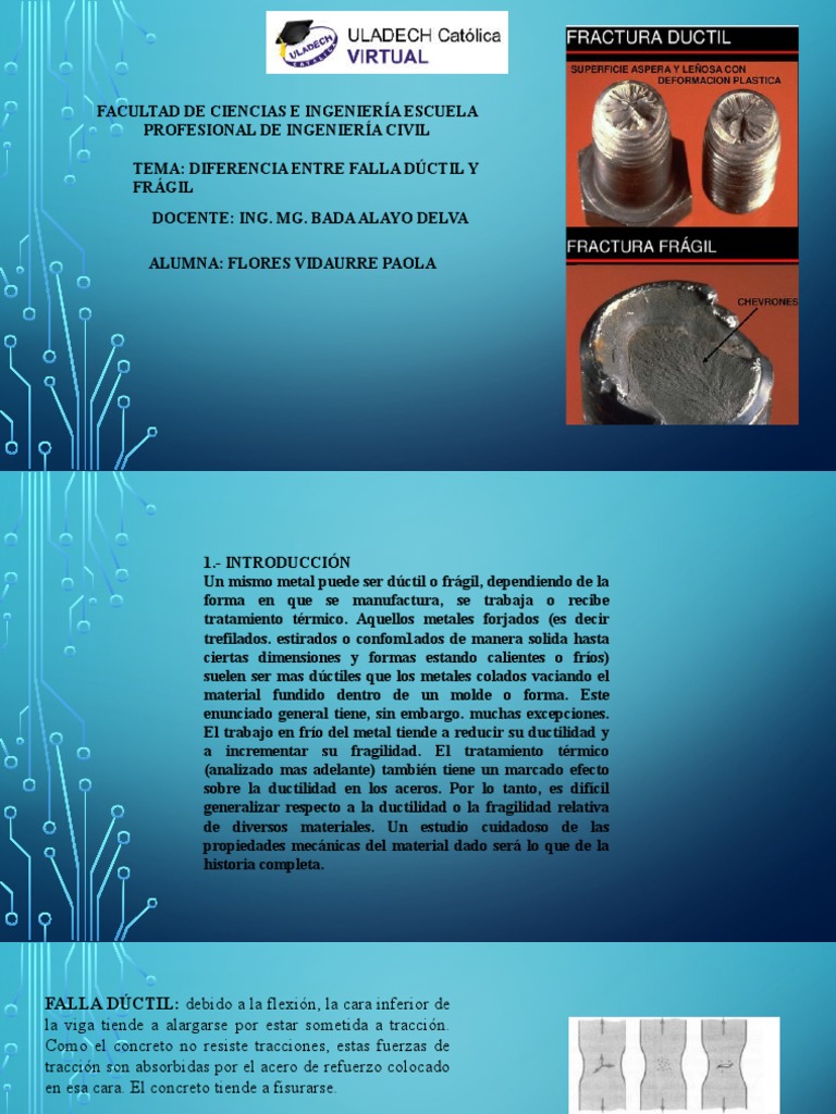 Diferencias Falla Ductil y Falla Frágil | PDF | Fractura | Falla (geología)