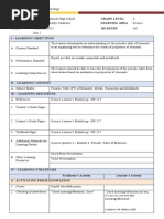 Science 8 Periodic Table Lesson Plan | PDF | Chemistry | Physical Sciences