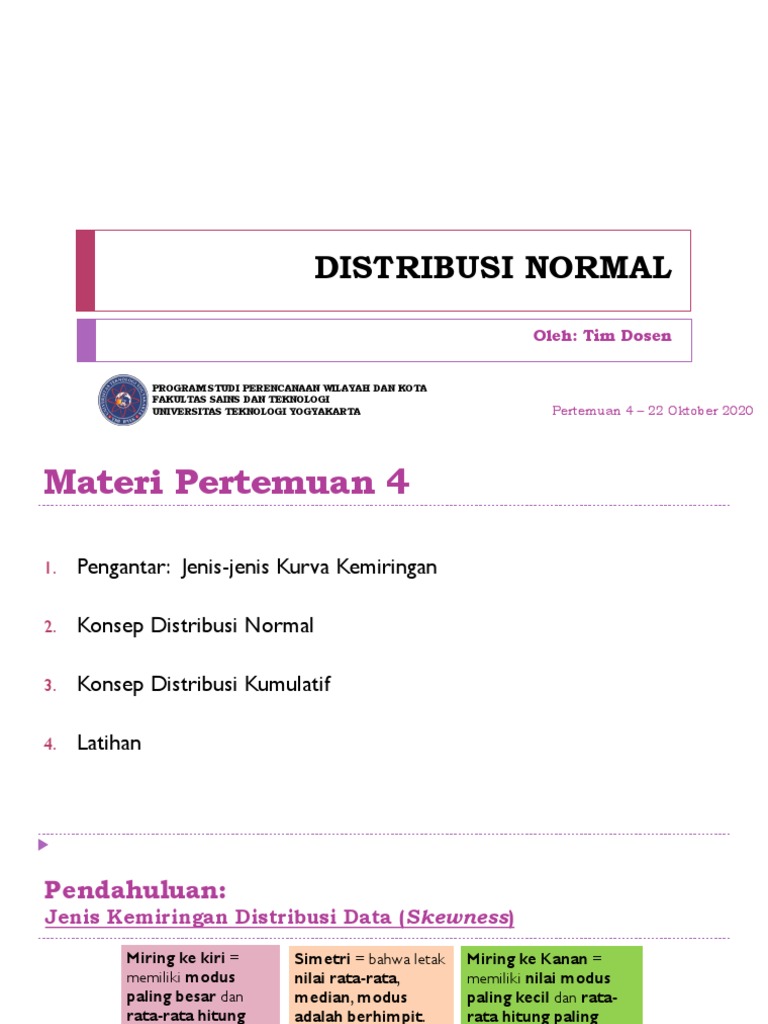 Konsep dan Probabilitas Distribusi Normal | PDF