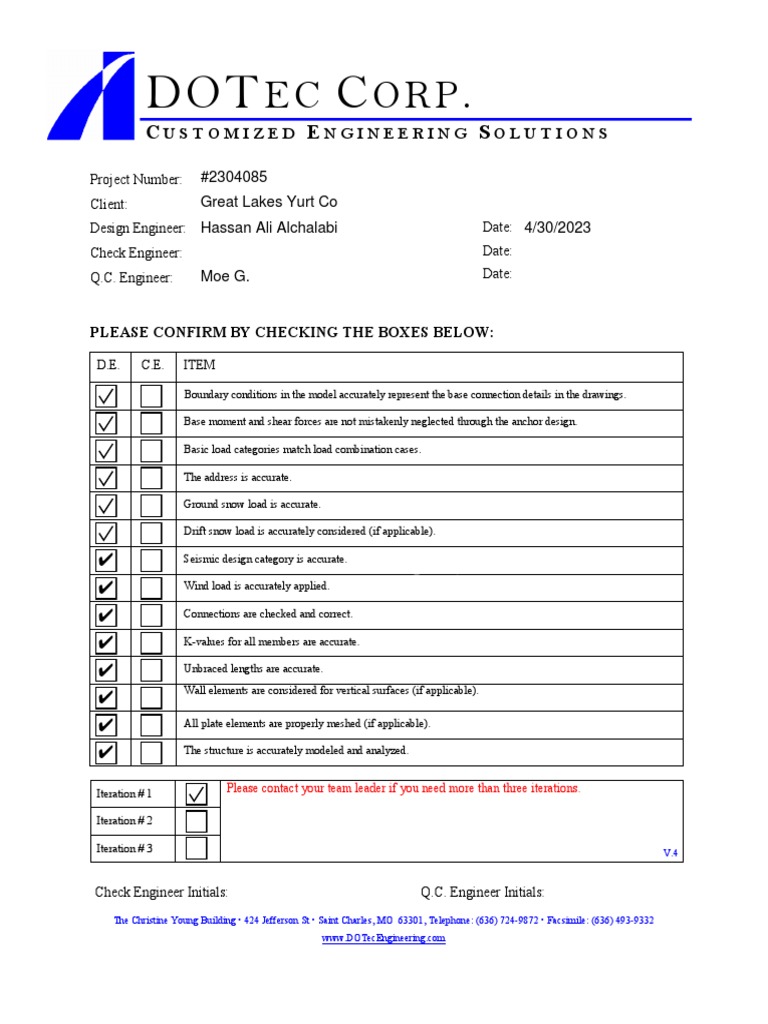#2301031 Structural Check Form Mosul | PDF | Mechanical Engineering ...