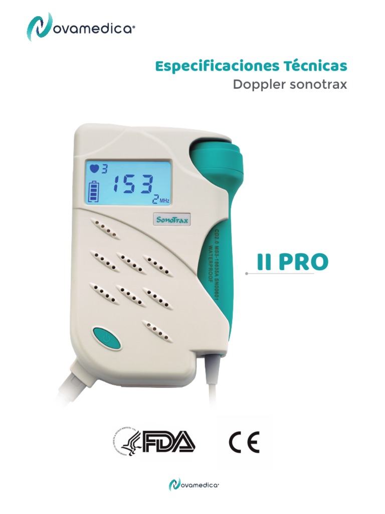 Ficha Tecnica Dopler Fetal Edan Sonotrax Ii Pro | PDF | Ciencias ...