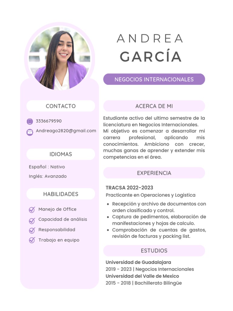 Cv-Andrea Garcia | PDF