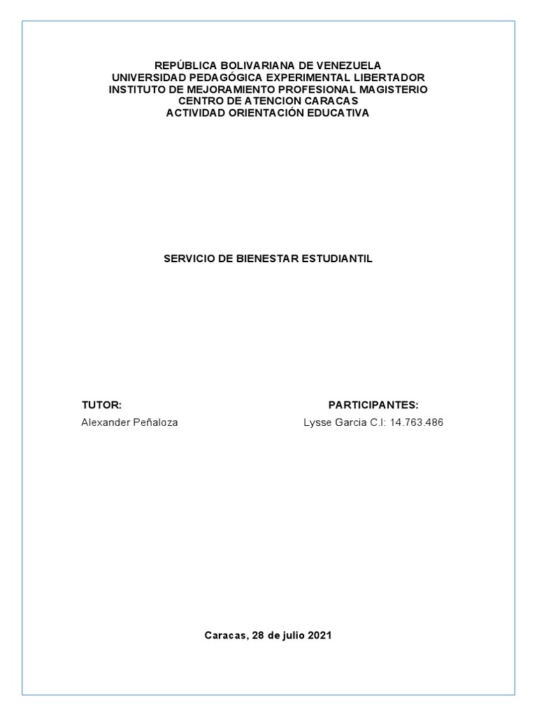 Infografia Bienestar Estudiantil | PDF