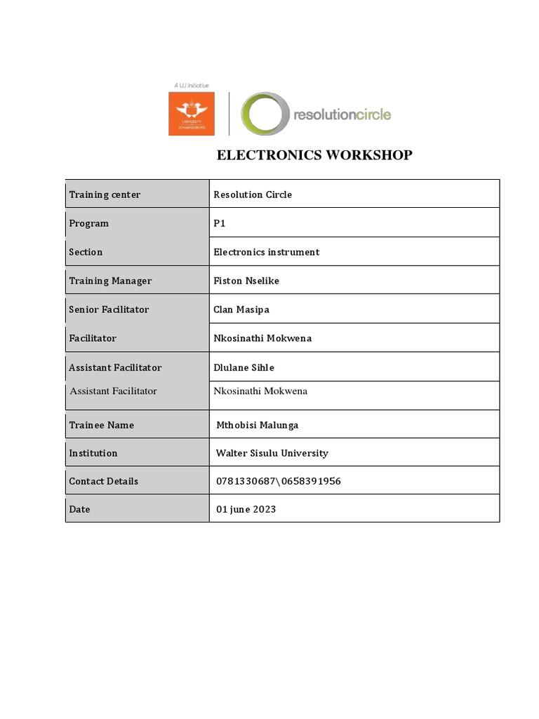 Instrument SAssessment Mthobisi Malunga. | PDF | Amplitude | Metrology