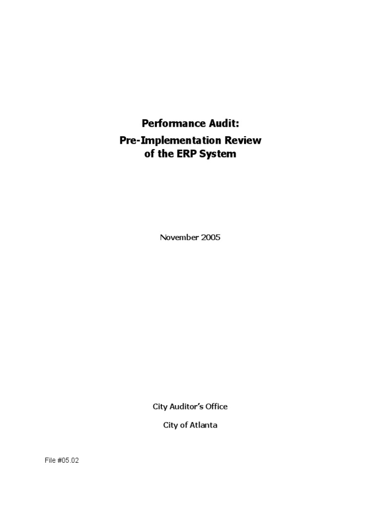 Pre Implementation Process | PDF | Enterprise Resource Planning | Audit