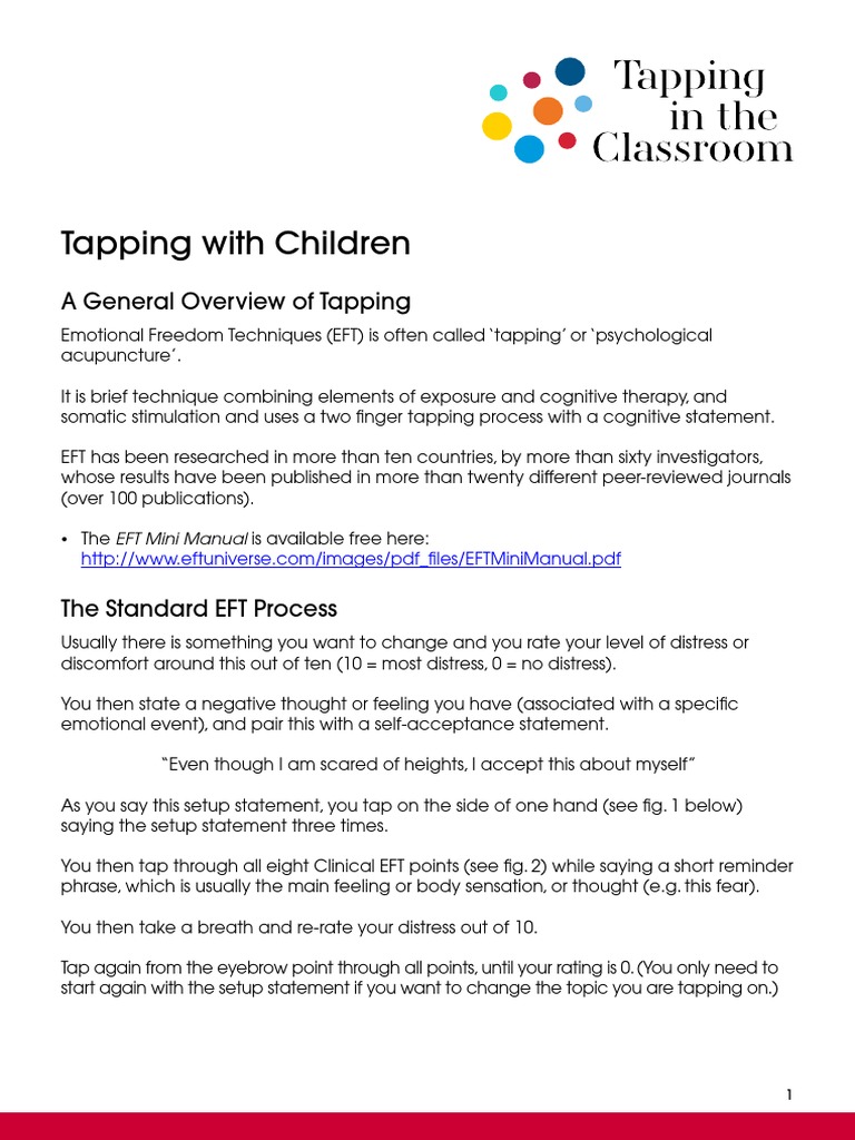 1342 TITC Tapping-with-Children-Booklet | PDF | Self-Improvement | Wellness