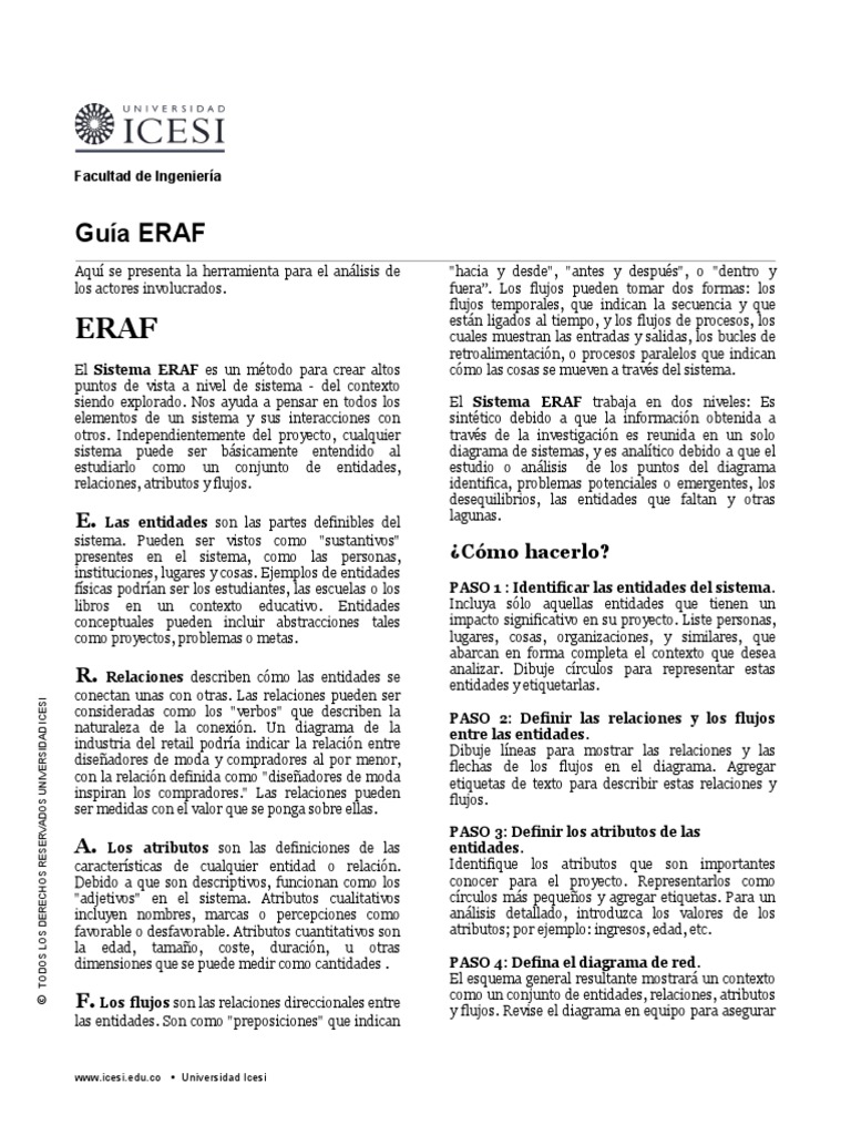 Guía para Análisis ERAF en Sistemas | PDF | Sistema | Ciencia cognitiva