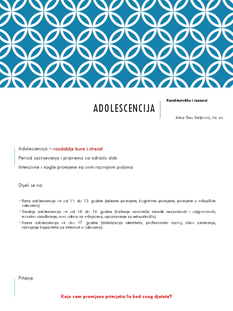 Adolescencija | PDF