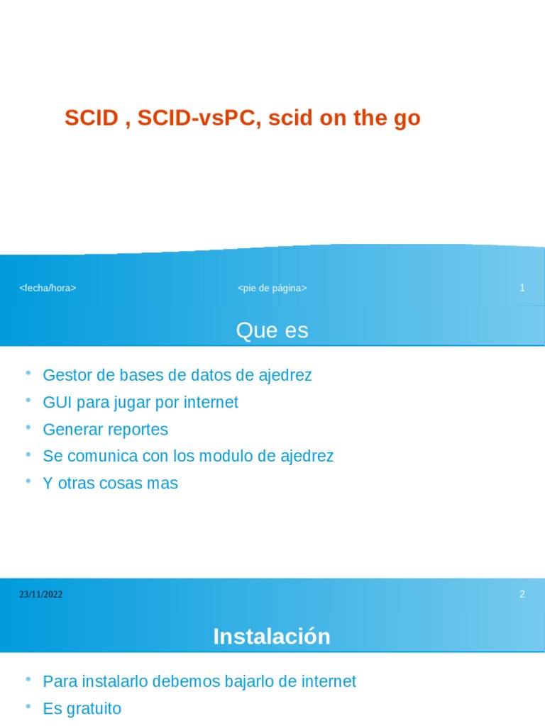 SCID | PDF | Juego de azar | Ajedrez